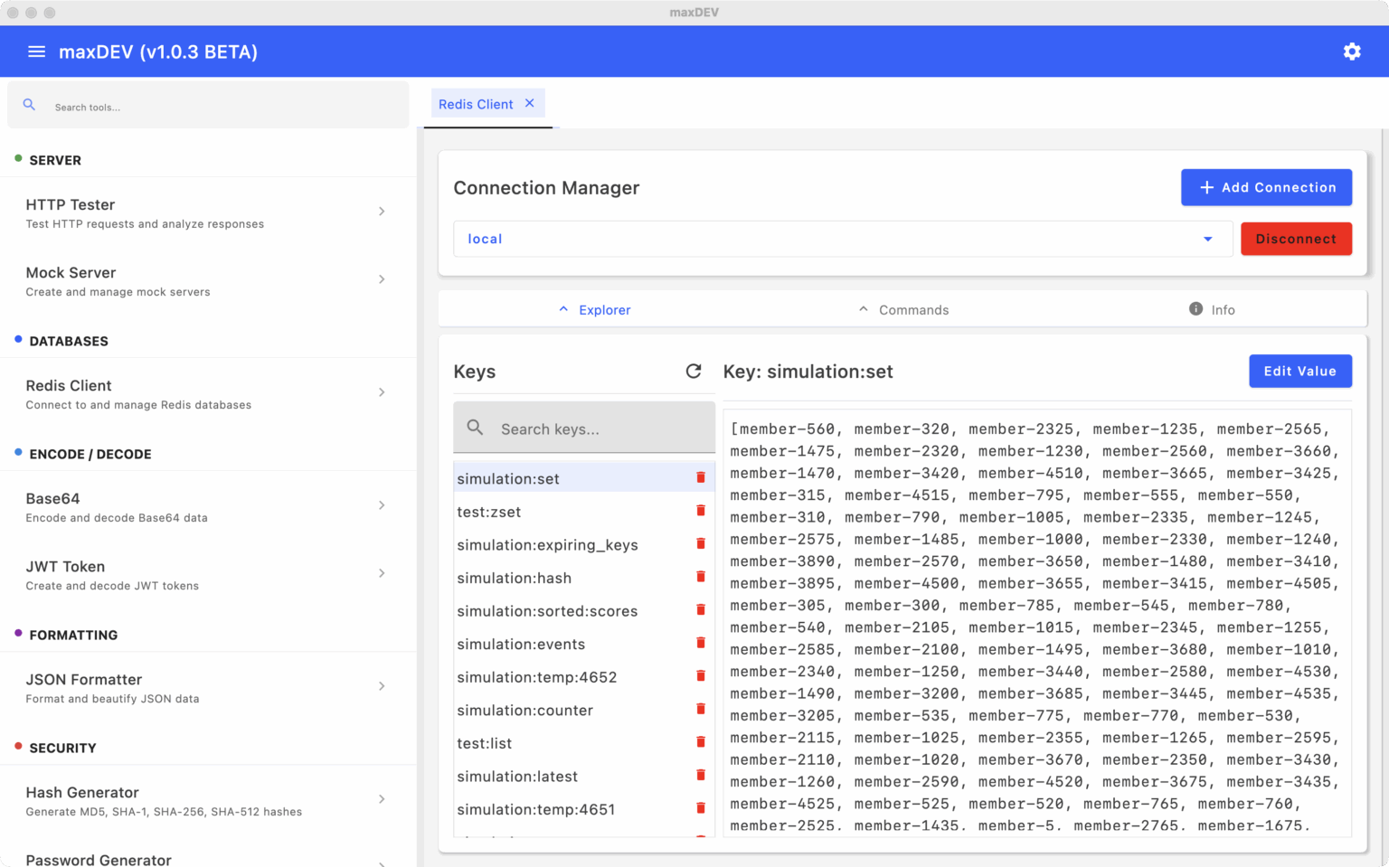 Redis Client – maxDEV