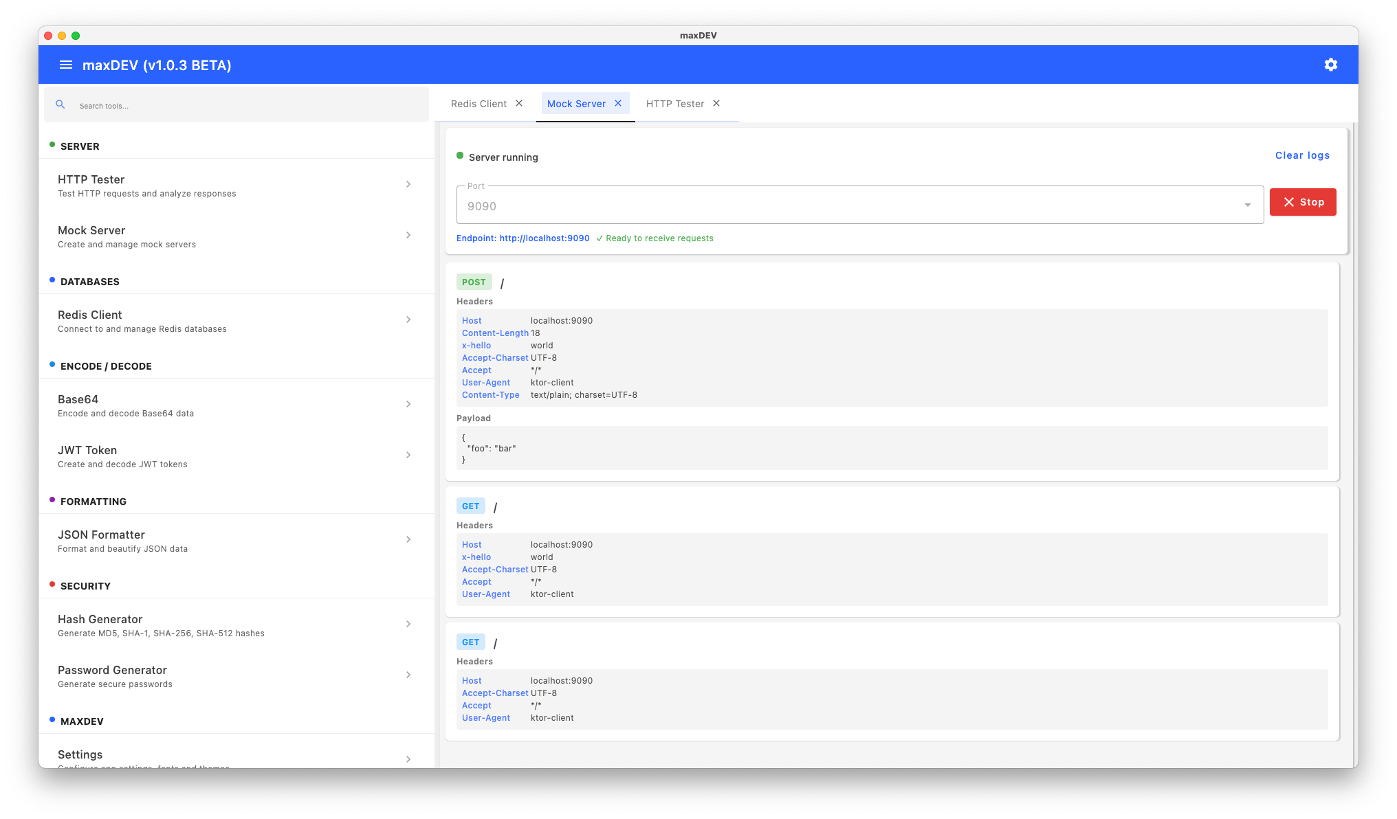 Mock Server – maxDEV